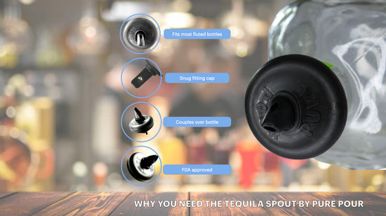 The Pure Pour | Pour Spouts for Bottles | Never Leaks Bar Accessories